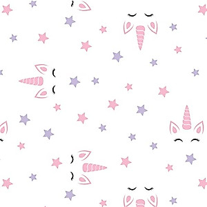 GROW WILD Changing Pad Cover 3 Pack | Soft & Stretchy Jersey Cotton | Baby Changing Table Pad Cover | Diaper Changing Pad Covers for Girls or Boys | Wipeable Sheets | Pink Purple Unicorn