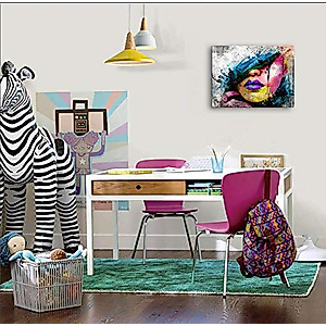 gbagutao Abstract Canvas Art Wall Decor Sexy Girl Lips Pop Art Canvas Prints Modern Canvas Art Wall Paintings for Living Room Bedroom Office Home Decoration