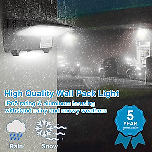 OSTEK 80W/60W/40W/20W Power Selectable LED Wall Pack Light with Photocell Full Cut-Off 11000LM 5000K, Outdoor Area Full Cutoff Wall Pack led Fixture IP65, UL, DLC