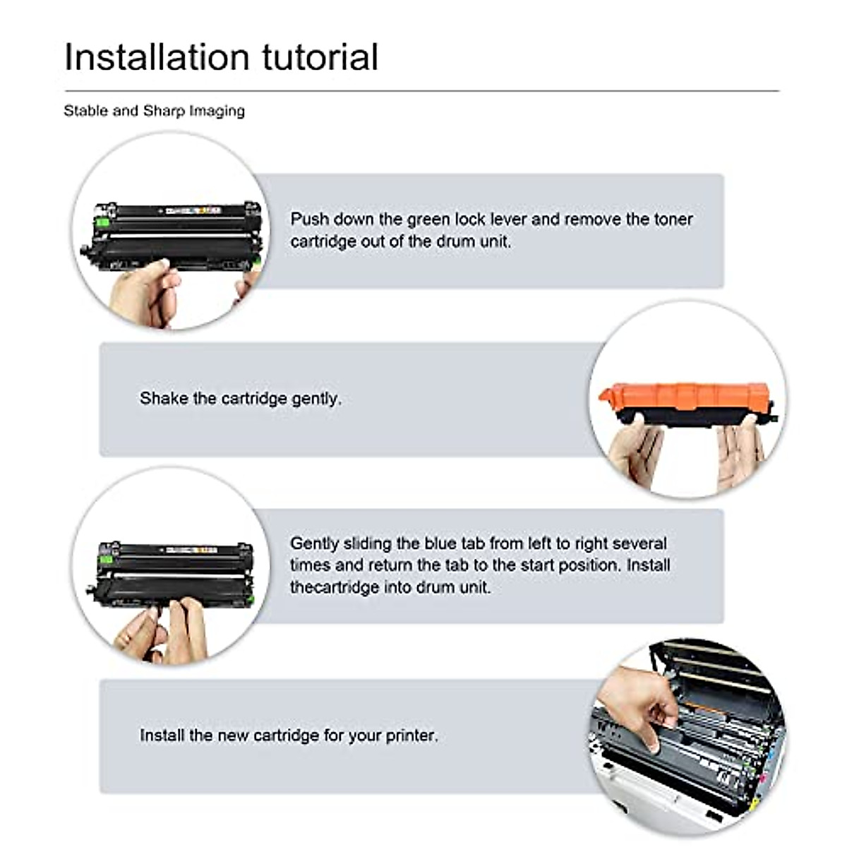 ISHIEY (2BK+1C+1M+1Y, 5-Pack) Compatible Toner Cartridge Replacement for Brother TN227 TN-227 TN-227BK TN223 TN-223BK MFC-L3770CDW MFC-L3710CW MFC-L3750CDW HL-L3210CW HL-L3290CDW HL-L3230CDW Printer