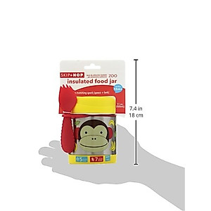 Skip Hop Insulated Baby Food Jar, Zoo, Monkey(Discontinued by Manufacturer)