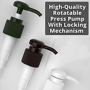 Refillable Pump Bottles - Set of 2-250ml & 450ml (8.5oz/250ml (Green))