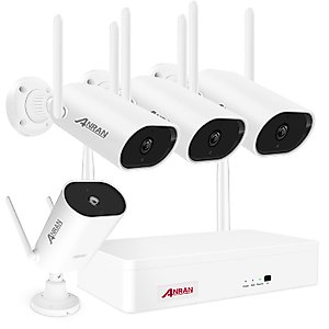 Wireless Security Camera System,ANRAN 8 Channel 2K NVR 4Pcs 3MP Home WiFi Security Camera Outdoor with1TB Hard Driver,Night Vision, IP66 Waterproof, Motion Alert, Remote Access…