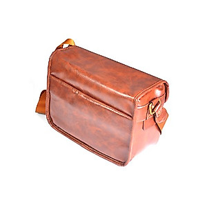 Retro Waterproof Messenger Bag Cross Body Shoulder Bag Photography PU Leather Bag for DSLR SLR Camera Canon Sony Nikon Canon Olympus - Brown