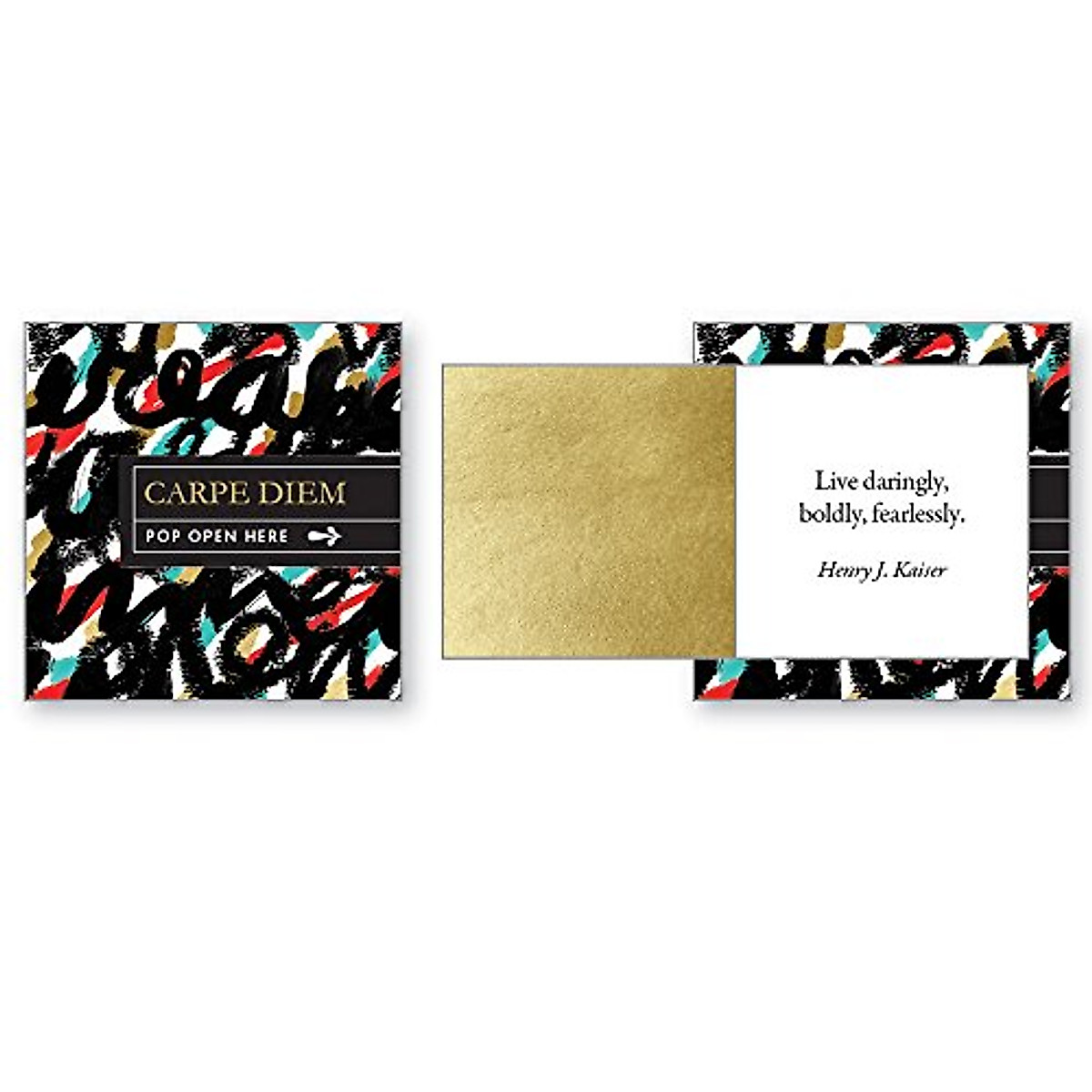 Tiptop Home Pop Open Cards, Believe, BE Happy, Smile, Thank You, Shine, Happy Day, Carpe Diem - Inspirational Greeting Cards - with GB Pen