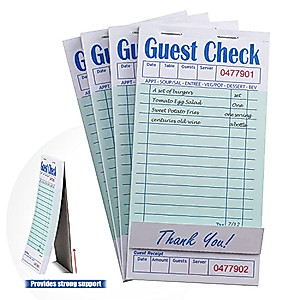 Batrical Guest Checks Server Note Pads 1000 Sheets Waitress Notepad for Restaurants (20 Books) 3.5" x 6.75" Per Ticket Book