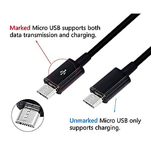 CERRXIAN USB 2.0 Type A Male to 2 Micro USB Male Splitter Y Data Charge Cable