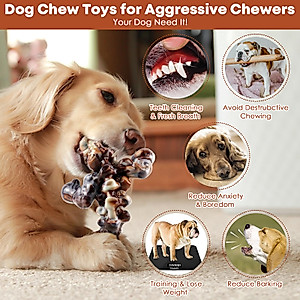 WOWBALA Large Aggressive Indestructible Chew: Dog Toys for Aggressive Chewers - Dog Toys for Large Dogs - Dog Chew Toys for Aggressive Chewers -Tough Dog Toys for Large - Medium-Super Chewer Dogs