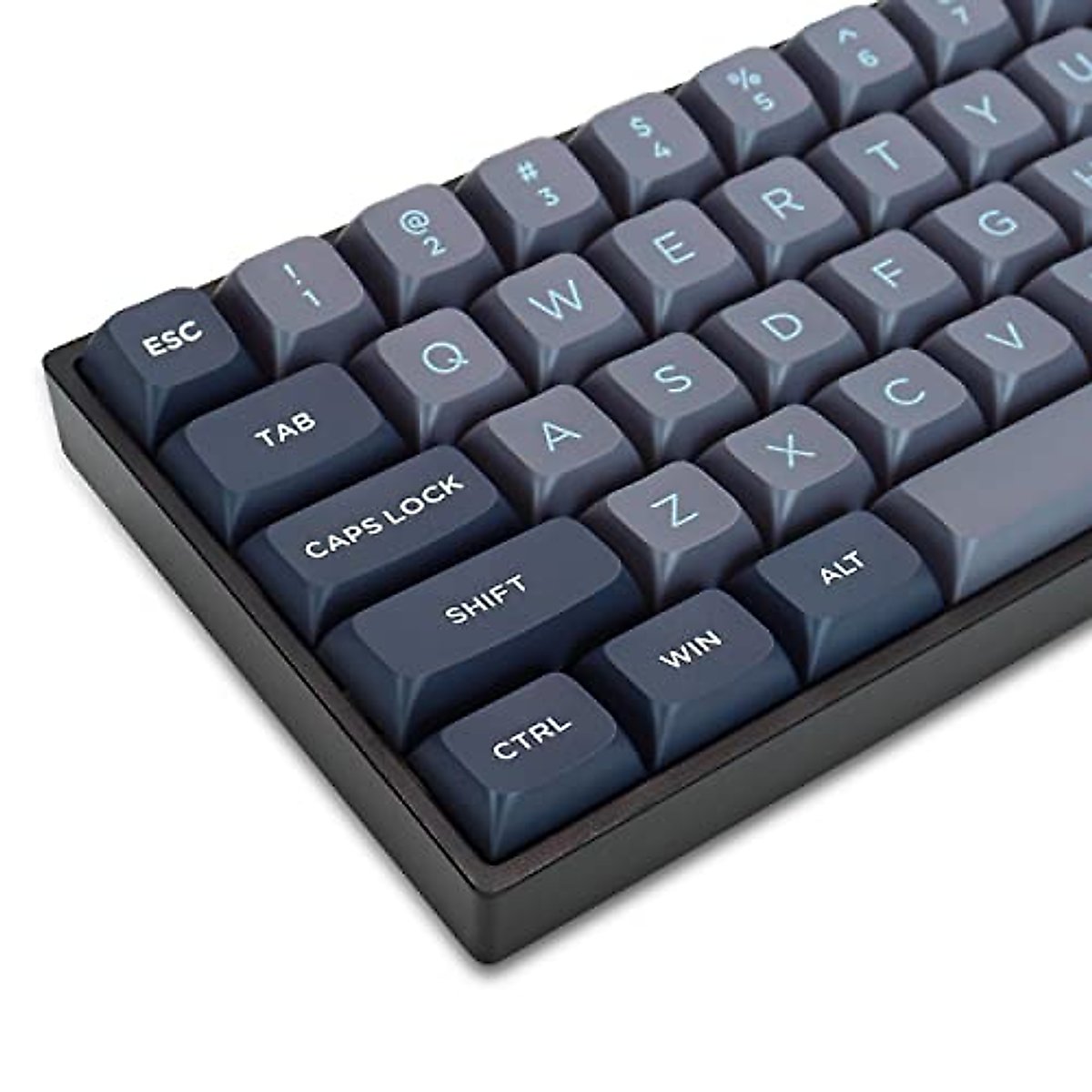 dagaladoo 189 Keys Double Shot Keycaps, PBT Custom Keyboard Keycaps Full Set, XVX Profile Keycaps for 60% 65% 70% 100% Cherry Gateron MX Switches Mechanical Keyboard, Grey/Dark Blue