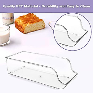 Puricon 1 Pack Refrigerator Organizer Bins Can Dispenser Storage Holder, Soda Beverage Canned Food Container Bin Clear Plastic Pantry Storage Rack for Fridge Kitchen Countertops Cabinets -Standard Can