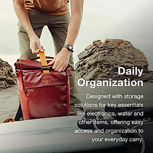 Osprey Transporter Roll Top Laptop Backpack, Black