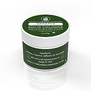 Oak City Beard Company - Grizzly - Solid Cologne - 1 Ounce - Sandalwood - Clove - Cedarwood - Citrus