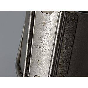 Snow Peak Ti-Single 450 Cup - Lightweight & Compact Titanium Cup with Foldable Handles - D 3" H 3.2"