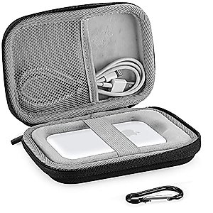 ProCase Shockproof Carrying Case Compatible with MagSafe Battery Pack, Hard EVA Travel Protective Storage Case for MagSafe Battery Pack with D Buckle -Black