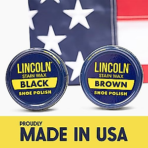Lincoln Shoe Polish Wax - 2-1/8 oz | Made in USA Since 1925 - Blue