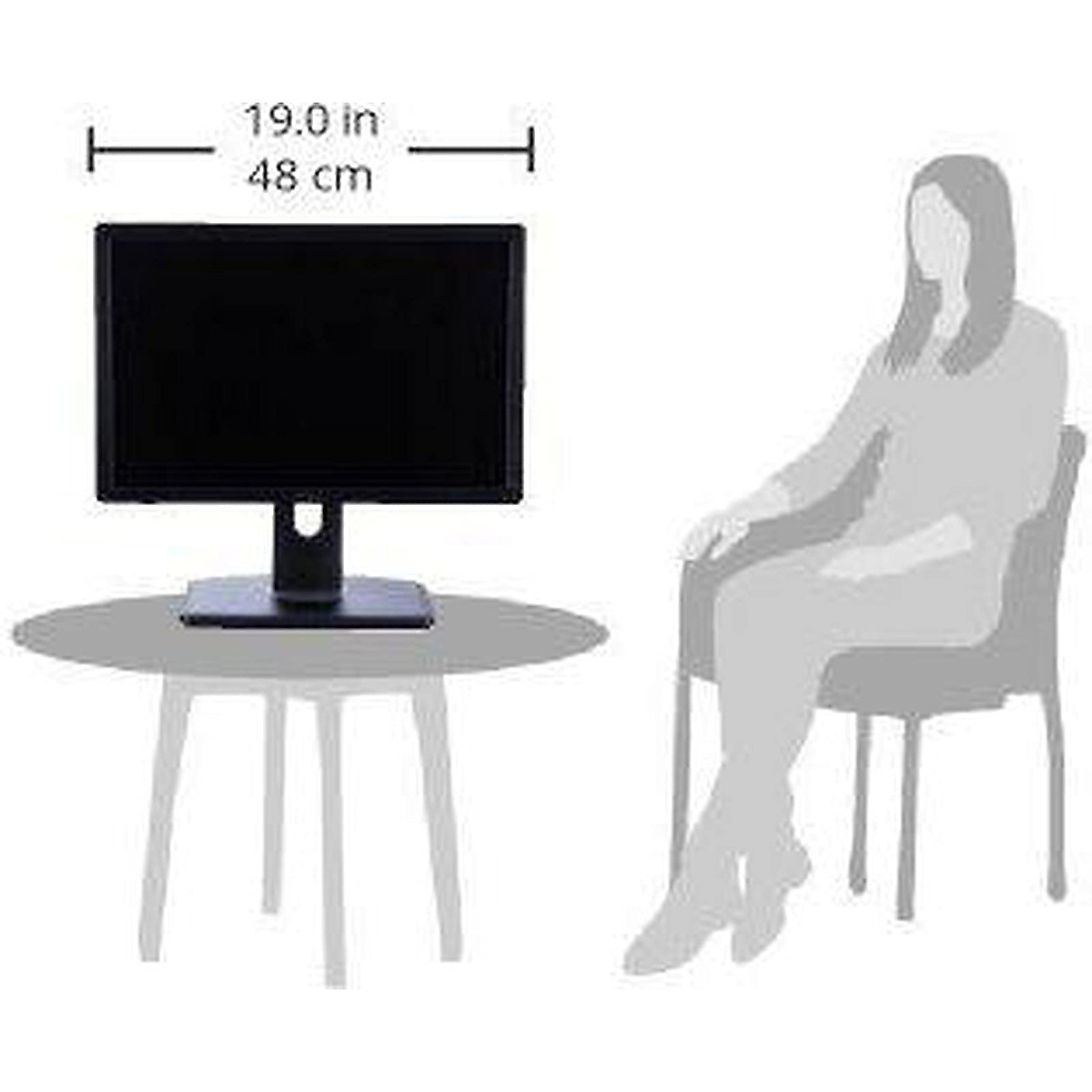 Professional Dell P1913 Black 19" 1400 x 900 5ms Height Adjustable Widescreen LED Backlight LCD Monitor 250 cd/m2