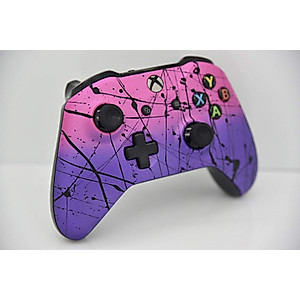 Hand Airbrushed Fade Custom Controller - Compatible with Xbox One (Matte Pink & Purple)