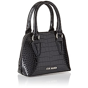 Steve Madden womens Steve Madden HOPEC Croco Crossbody, Black, One Size US