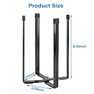 Kitchen Stand Holder, Plastic Bag Drying Rack, Multifunctional Countertop Cups Bottles Drying Rack for Plastic Bags, Bottles and Cups, Shelf Trash Bag (Black)