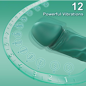 G Spot Dildo Vibrator Sex Toys - Adult Sex Toys Realistic Anal Dildo for Women with LED Display, 12 Powerful Vibrations Clitoris Vibrator Wand Sex Toys for Female Male G Spot Anal Stimulation