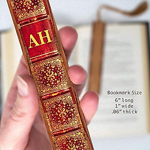 Monogrammed and Personalized (Double Sided) Wooden Bookmark - Made in USA