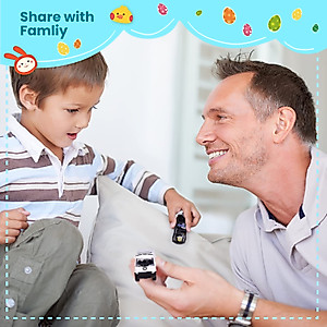 FUN LITTLE TOYS 18Packs Easter Eggs Prefilled with Die-cast Cars Toy Vehicles for Toddlers, Easter Party Favors / Basket Stuffers, Goodie Bags Fillers, Classroom Prizes