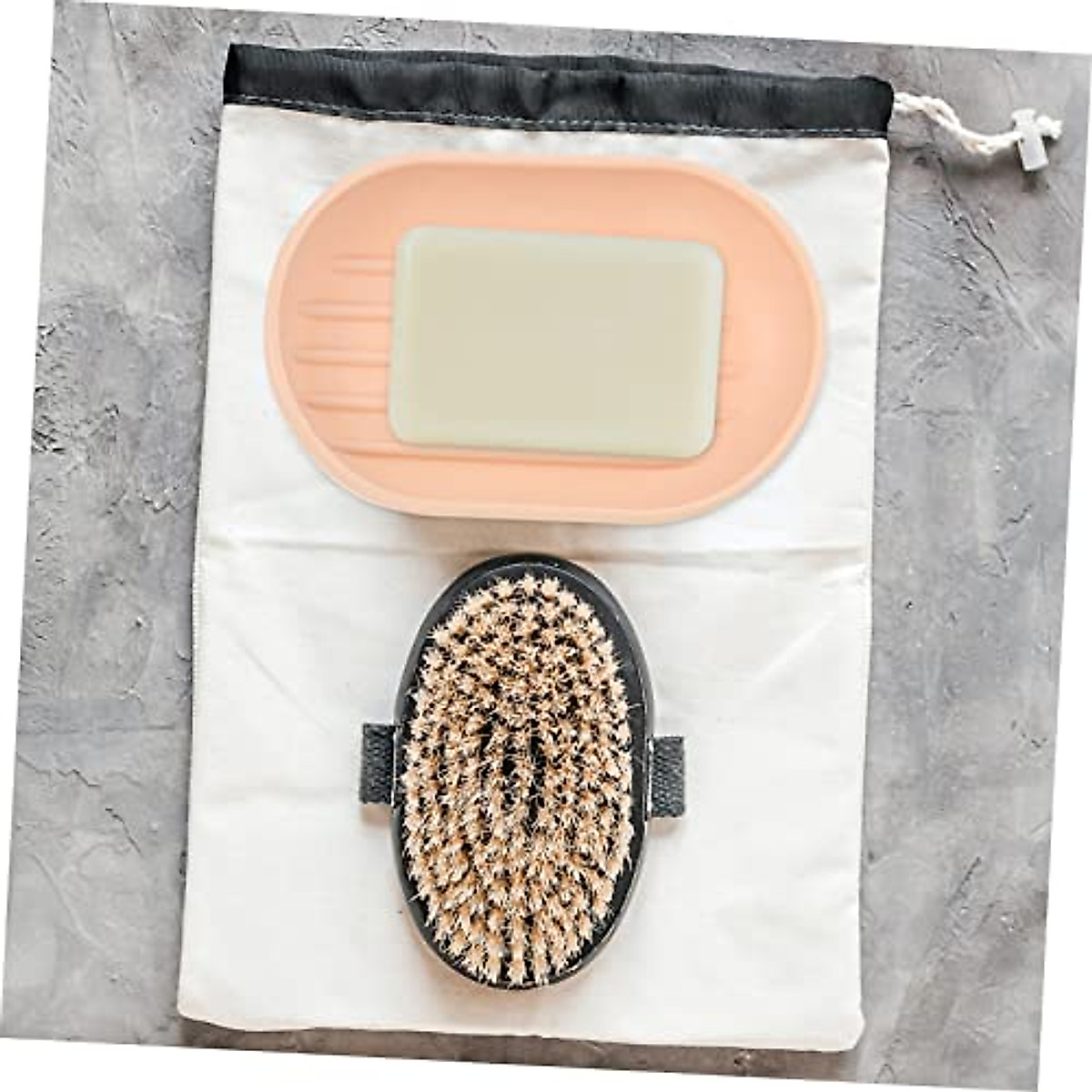 BETOOKY 1 Set Bathroom Set Hand Wash Dispenser Apothecary Storage Jar New Apartment Essentials Foaming Soap Dispenser Bathroom Décor Accessories Soap Dish Black Necessity Bohemian Plastic