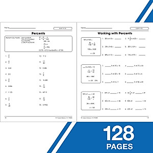 Carson Dellosa | Pre-Algebra Workbook | 6th–8th Grade, 128pgs (The 100+ Series™)