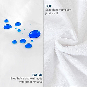 Moonsea Full Size Mattress Protector Zippered, Soft Terry Surface Mattress Cover for Kids, 6-Side Waterproof Mattress Encasement, Well Made Zipper, Noiseless, for Full Mattress (10-14 Inch) 54 * 75