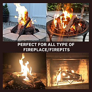 GASPRO 10 Pound Lava Rocks and 10-Piece Ceramic Logs for Gas Fireplace, Fire Pit