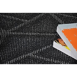 Furnish my Place Modern Indoor/Outdoor Commercial Black Rug, Modern Area Rug, Home Decor Mat, Commercial Rug for Living Room, Kids, Wedding, Made in USA -4' x 6' Rectangle