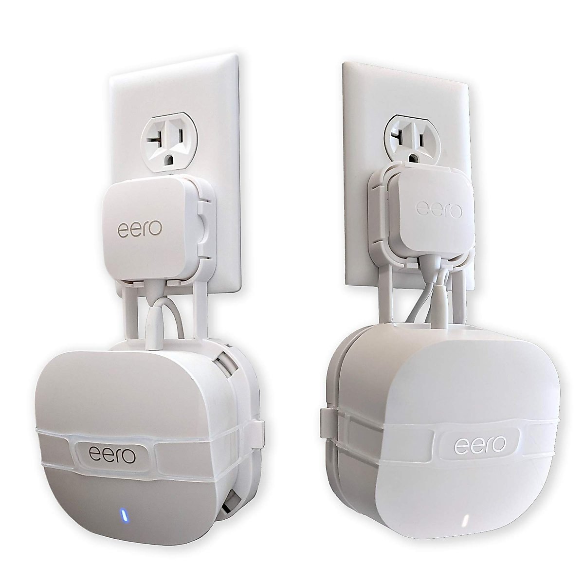 The Eero Genie for eero 6, 6+, and Mesh Wi-Fi: Wall Mount Outlet Holder Stand | Lowest Profile | Open Access | Multiple Install Options | Horizontal Outlets | Design Winner! (1-Pack)