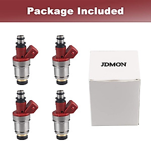 JDMON Compatible with Fuel Injectors Nissan Pickup D21 2.4L replace 1990-1994 16600-86G00 1660086G00 4pcs