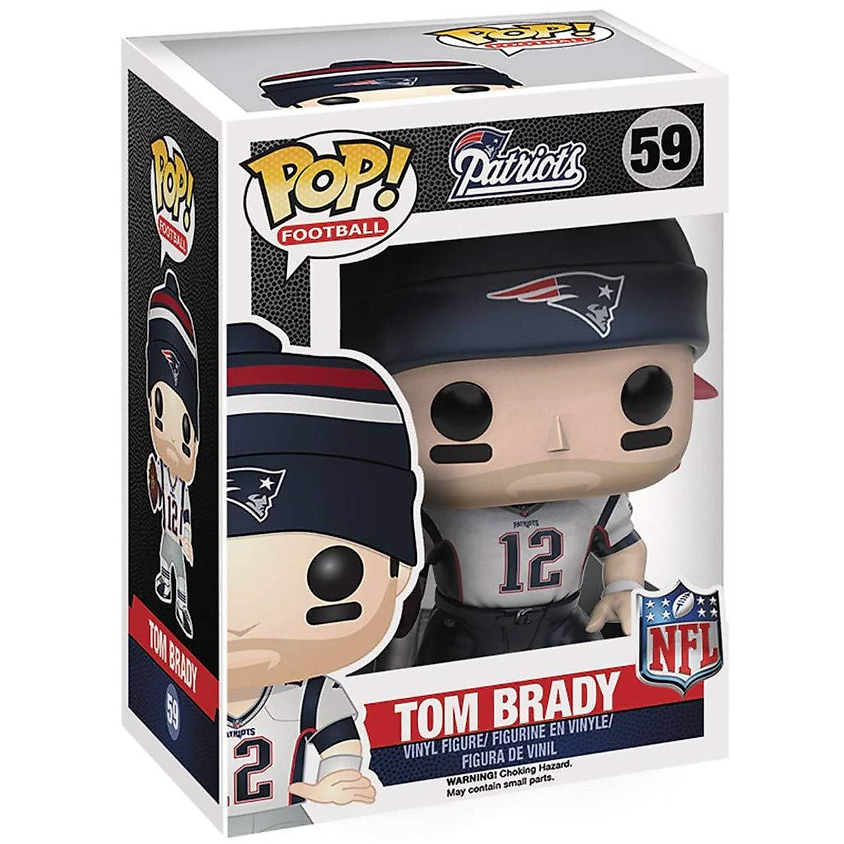 POP Football: Patriots - Wave 3 Tom Brady Funko Vinyl Figure (Bundled with Compatible Box Protector Case)