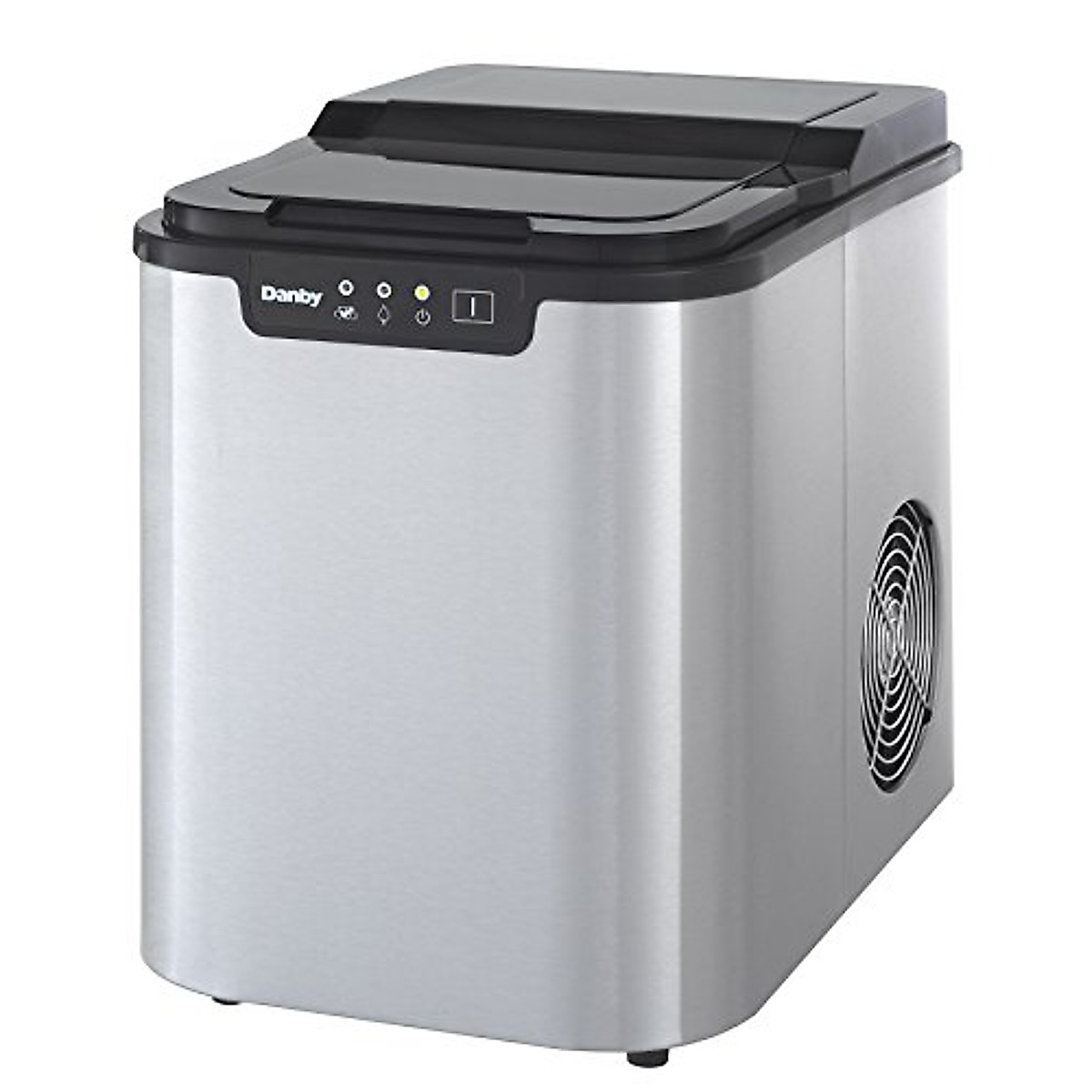 Danby DIM2500SSDB Portable Ice Maker, Countertop Ice Machine Makes 25 lbs of Ice A Day,LED Controls & Self-Clean Mode