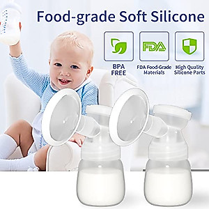 Double Electric Breast Pump with Massage Function,Breastfeeding Pump with 2 Modes & 9 Levels,Rechargeable Nursing Breast Pumps with LED Display (03)