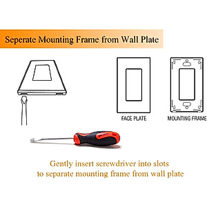 Cloudy Bay in Wall Dimmer Switch for LED Light/CFL/Incandescent,3-Way Single Pole Dimmable Slide,600 Watt max,Cover Plate Included