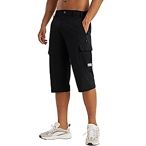 BIYLACLESEN Mens Hiking Shorts Quick Dry Pants Summer Pants for Men Cargo Shorts for Men Athletic Shorts Men Light Grey