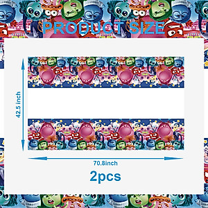 Omto 2Pcs Inside Out Tablecloth Disposable Tablecover Birthday Party Supplies and Decorations for Kid Boy Baby Shower Rectangle Tables 70"X42",2 Pack