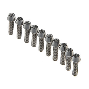 Wanyifa Titanium Ti DIN912 M4x15mm Tapered Head Hex Bolts M4 15L Bicycle Screws Pack of 10