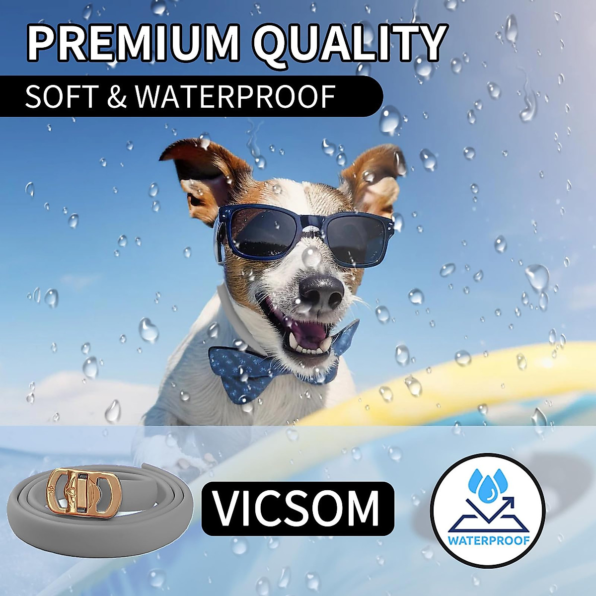 4 Pack Flea Collar for Dogs, Dog Flea and Tick Collar 32 Months Flea and Tick Treatment for Dog, Waterproof Adjustable Dog Flea and Tick Prevention Collar for Small Medium Large Dog Puppy, Black Grey