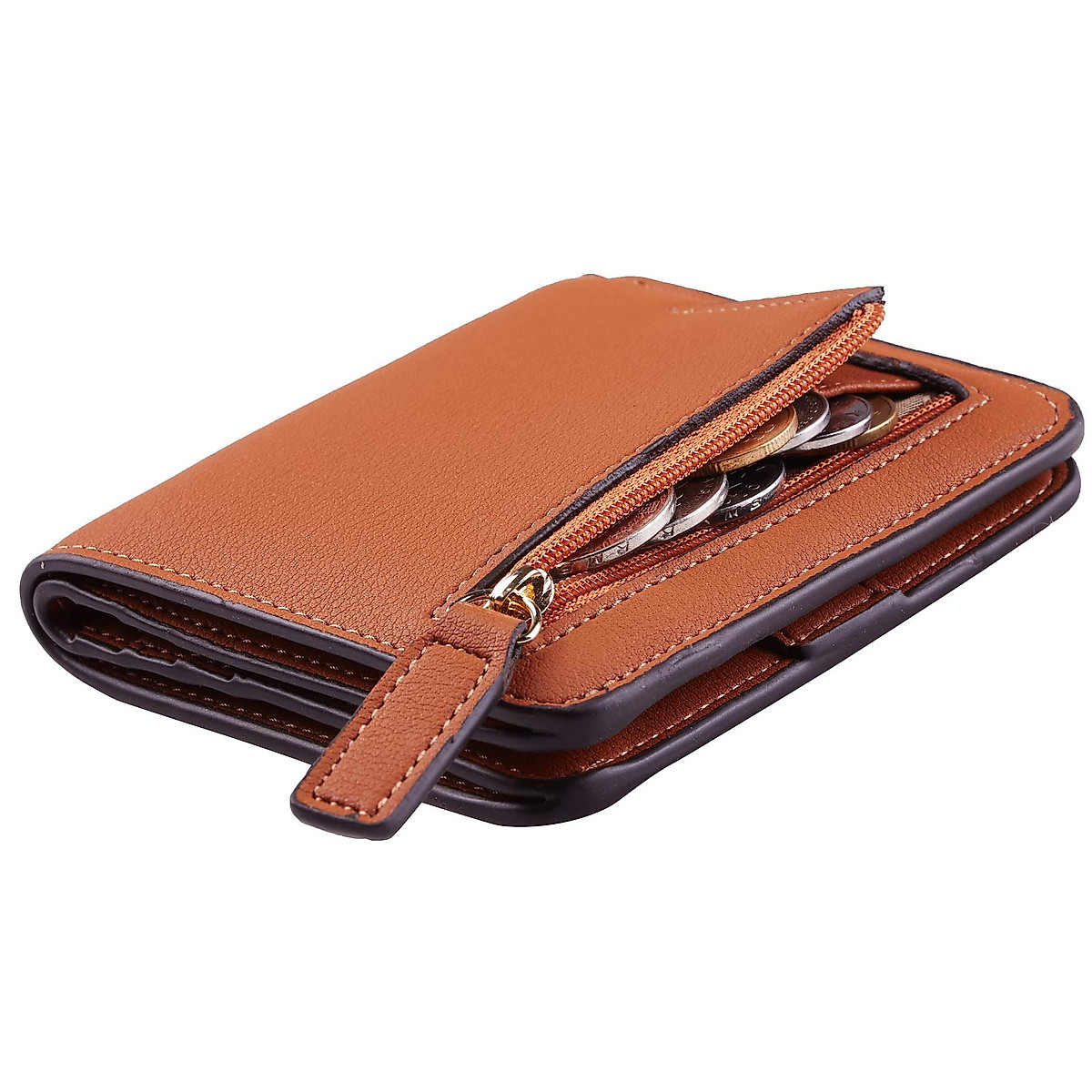 Toughergun Wallet Women Rfid Blocking Small Compact Bifold Luxury Leather Pocket Wallet Ladies Mini Purse with ID Window