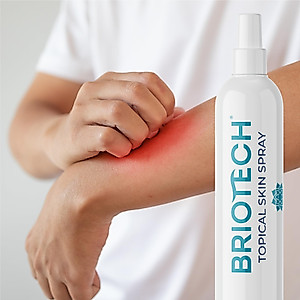 BRIOTECH Topical Skin Spray, Hypochlorous Acid Spray for Body & Face, Eyelid Cleanser, HOCl Facial Mist, Support Against Irritation and Redness, Stocking Stuffers, Packaging May Vary, 4 oz, 1 ct