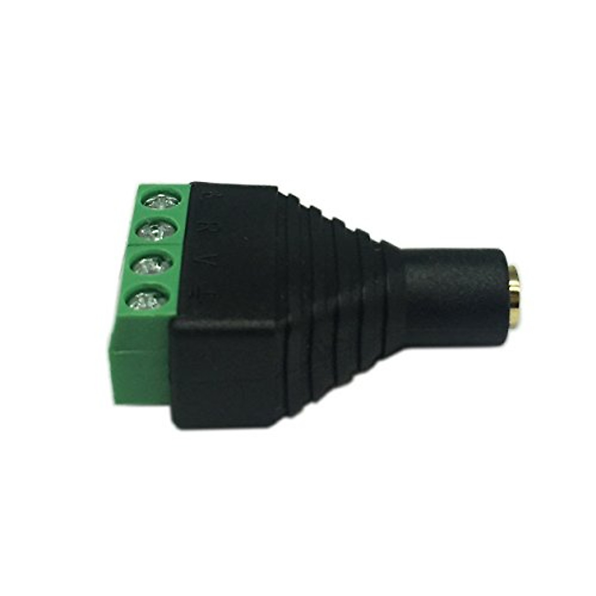 Cerrxian 3.5mm 4 Pole Female Jack Stereo Audio Video to 4 Screw Terminal Female Headphone Replacement Balum Converter Adapter (2-Pack)