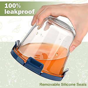 Glass Soup Container with Lid, 3-Cup Glass Soup Meal Prep Bowl with Lid, Glass Food Freezer Storage Container for Soup Tupperware Microwavable, Dark Blue 1 Pack