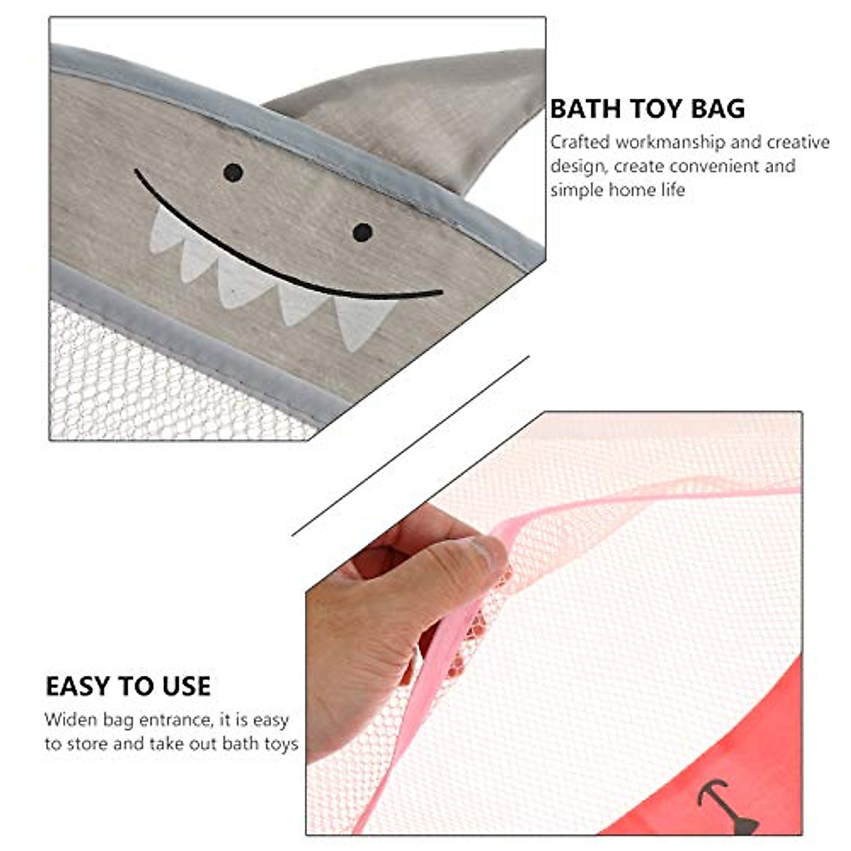 Kisangel 2pcs Baby Toy Storage Bag Hanging Bath Toy Storage Bath Toy Organizer Mesh Net Bin Baby Bathtub Game Holder Bathroom Wall Mounted Storage Tray Bag Shower Caddy