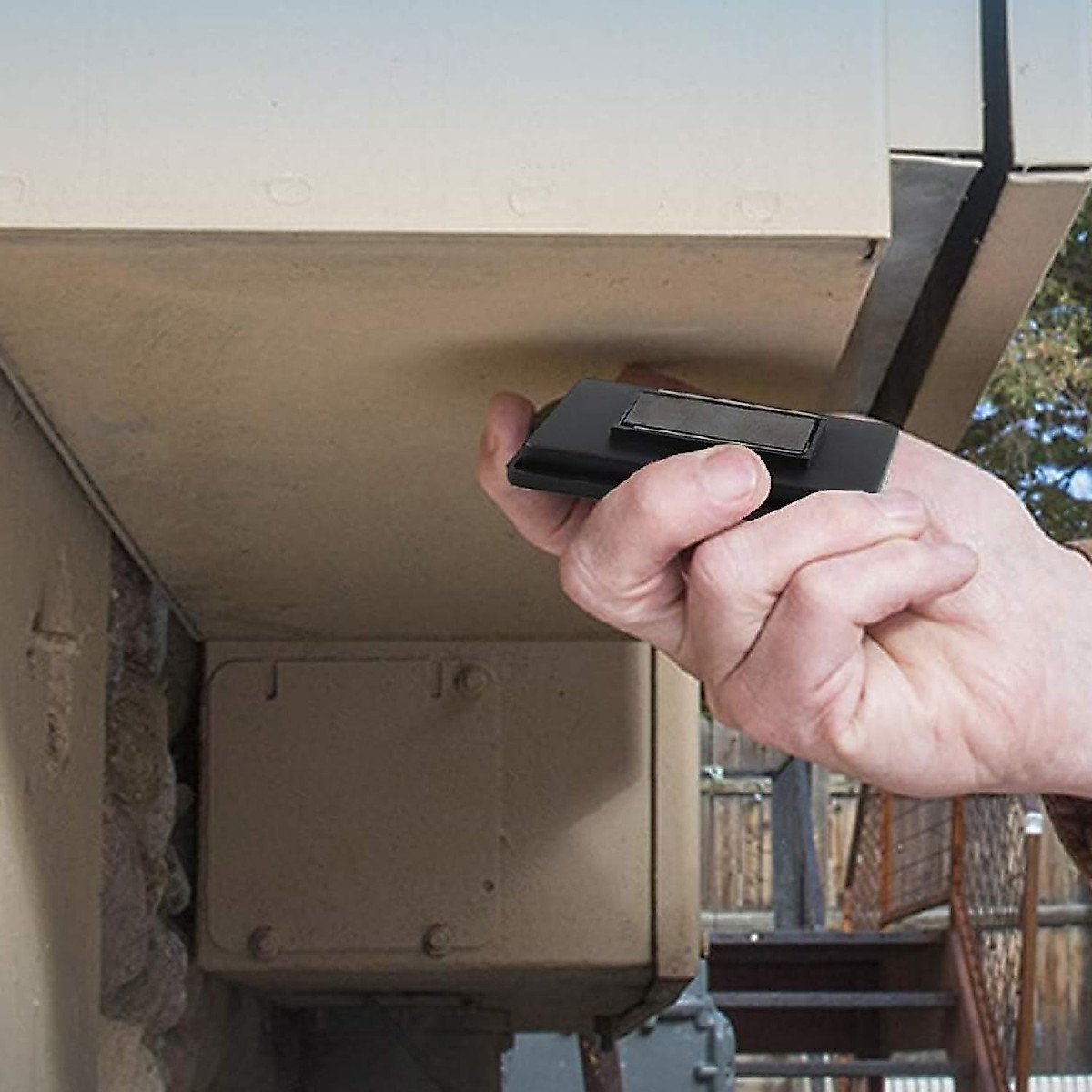 Katzco Magnetic Key Holder - 3 Pack - 1.25 x 2.75 Inches - Rugged Black Plastic Cases with Strong Magnets - for Safe Compartments, Extra Car Keys, House, and More