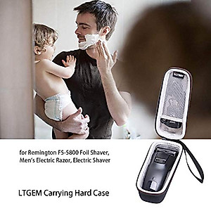 Shaver Case - LTGEM EVA Hard Travel Case for Men Electric Shaver Within Size 7' L-3' W-2.6' H inches - Travel Protective Carrying Storage Bag (Sale Case Only)