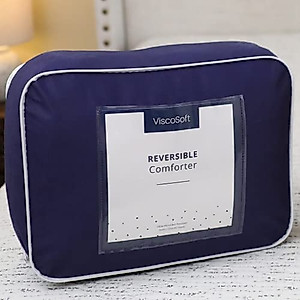 ViscoSoft Twin XL Extra Long Topper + Comforter Bundle