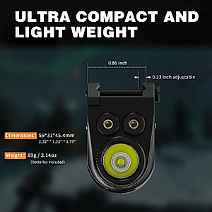 CRONHAWK 500 Lumen Blue Green Laser Light for Pistol, Rechargeable Rail Mounted Flashlight Laser Combo for Picatinny Rail, Magnetic Charging